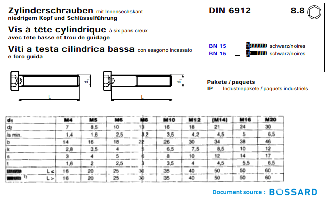 Innensechskantschrauben : Zylinderschrauben mit Innensechskant und niedrigem Kopf ...